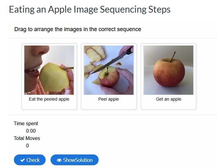 Eating an Apple Image Sequencing Steps - Ultimate SLP