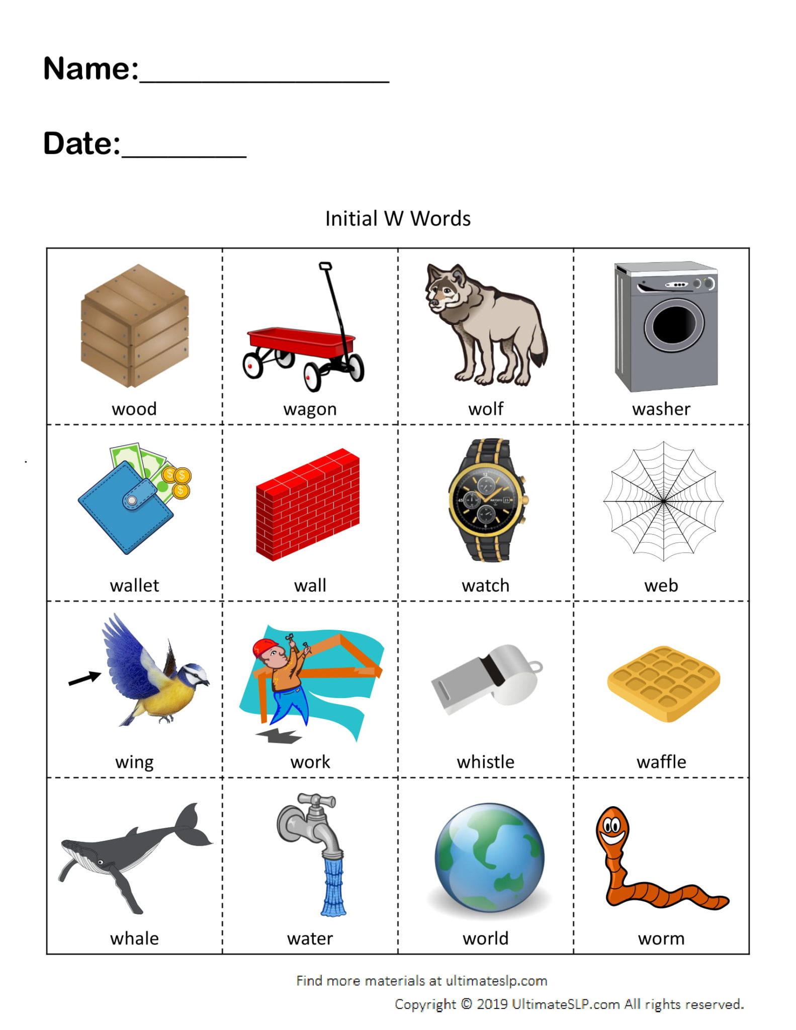 Palabras Con W Worksheet Palabras Con W Worksheet