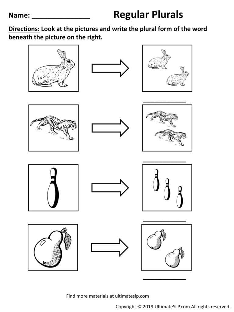 Speech Therapy Plurals
