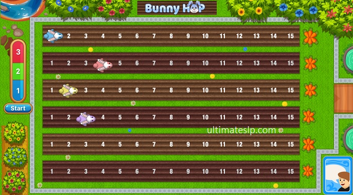 Bunny Hop Race Board Game with All Card Decks - Ultimate SLP