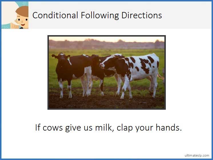 Conditional Following Directions Cards - Ultimate SLP