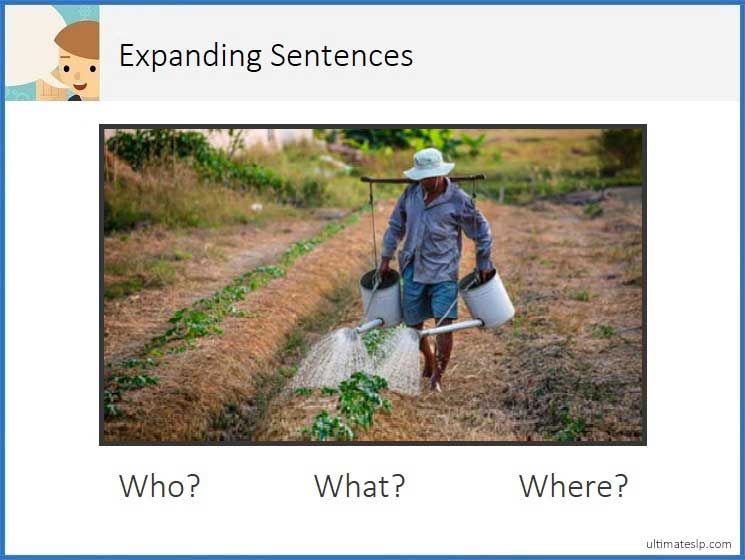 Expanding Sentences Cards - Ultimate SLP