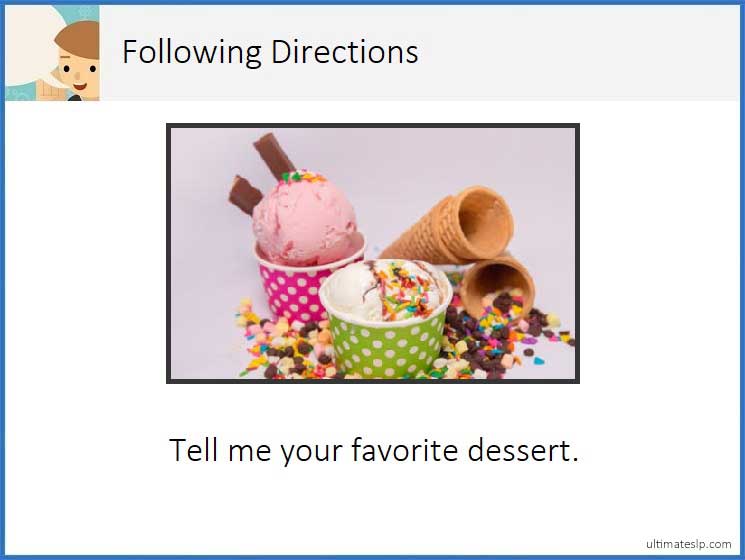 Following 1 Step Directions Cards - Ultimate SLP