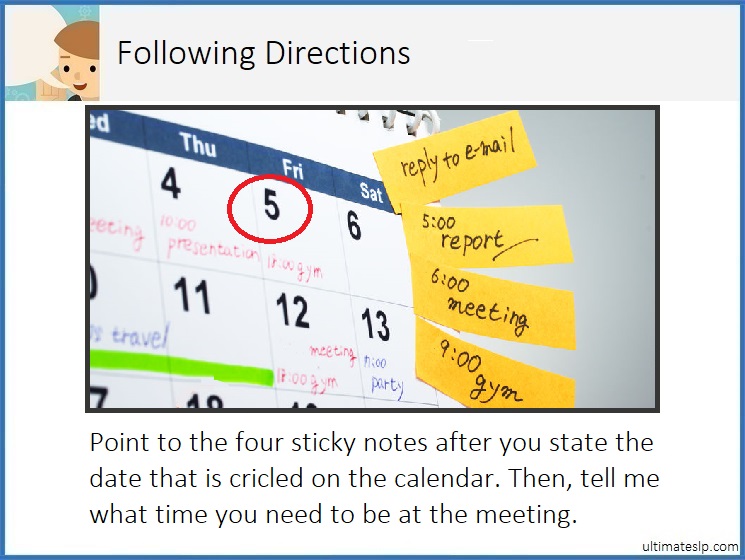 Following Multi-Step Directions Cards - Ultimate SLP