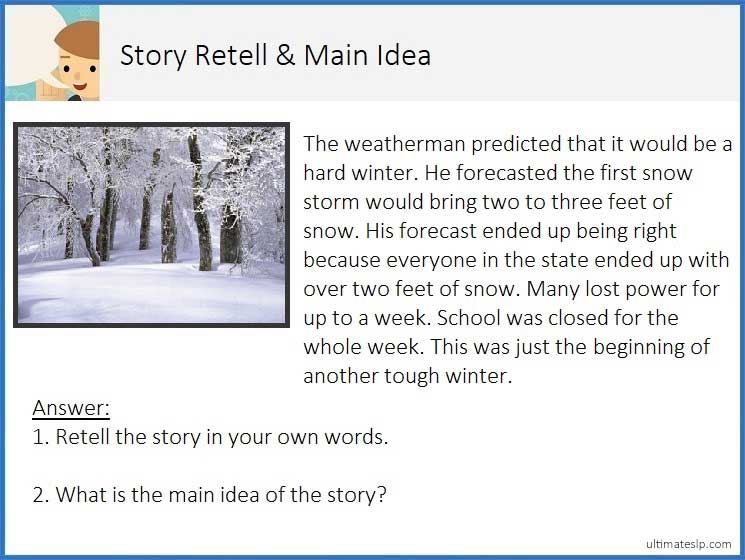 Short Stories Level 1 Cards - Ultimate SLP