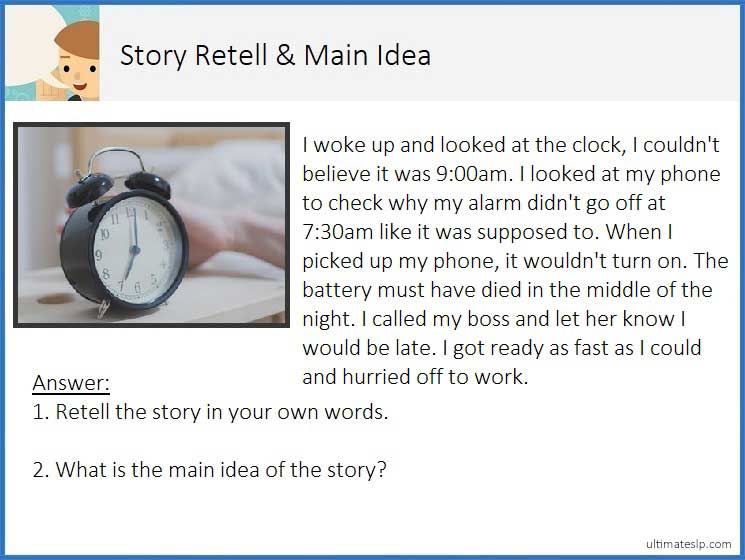 Short Stories Level 1 Cards - Ultimate SLP