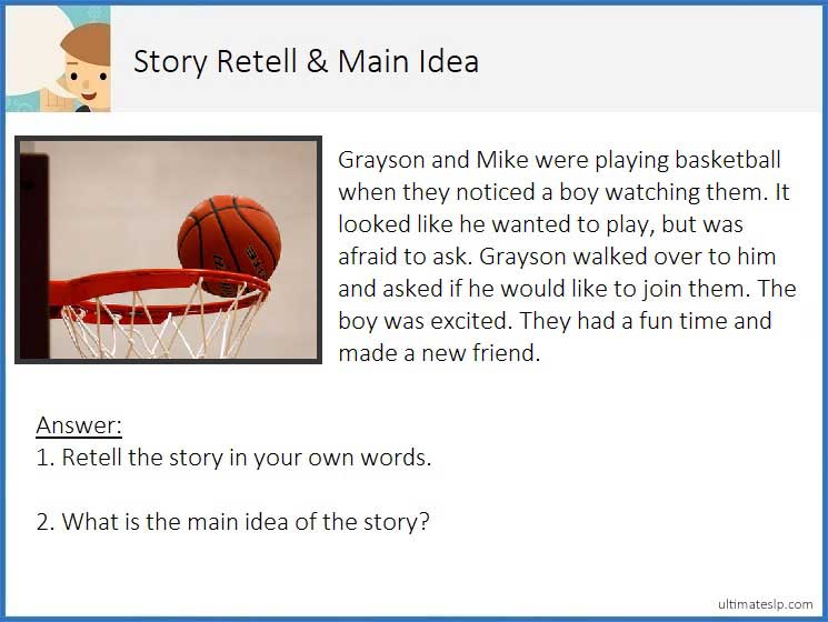 Short Stories Level 1 Cards - Ultimate SLP