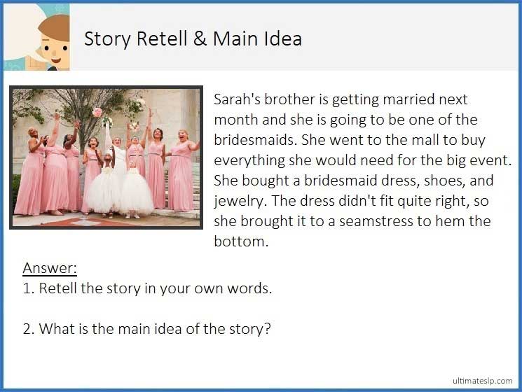 Short Stories Level 1 Cards - Ultimate SLP