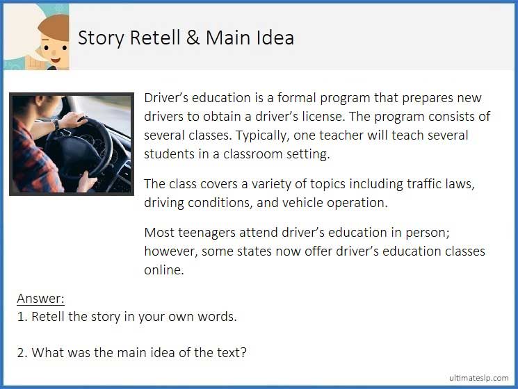 Short Stories Level 2 Cards - Ultimate SLP