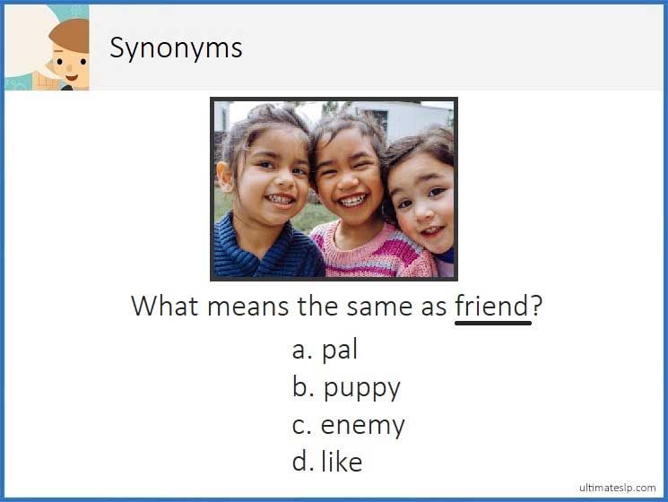 Synonyms Level 1 Cards - Ultimate SLP