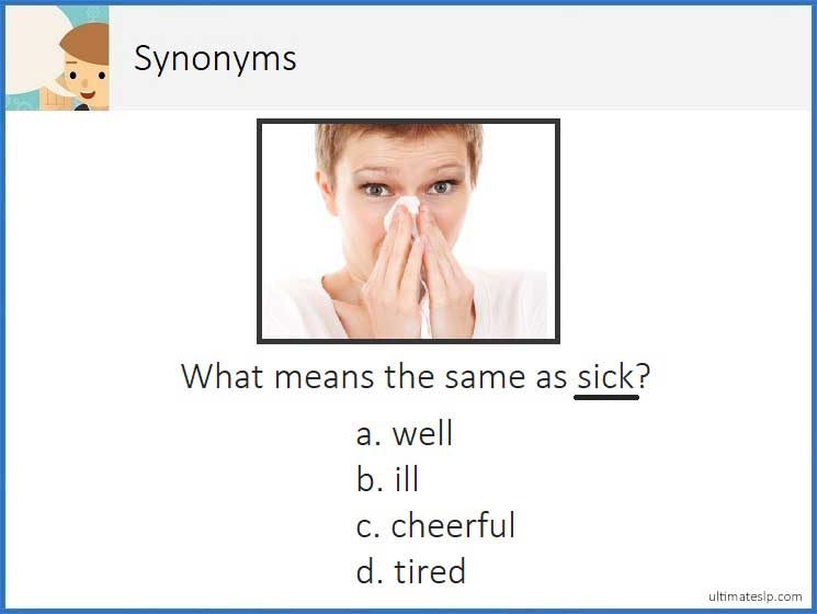 Synonyms Level 1 Cards - Ultimate SLP