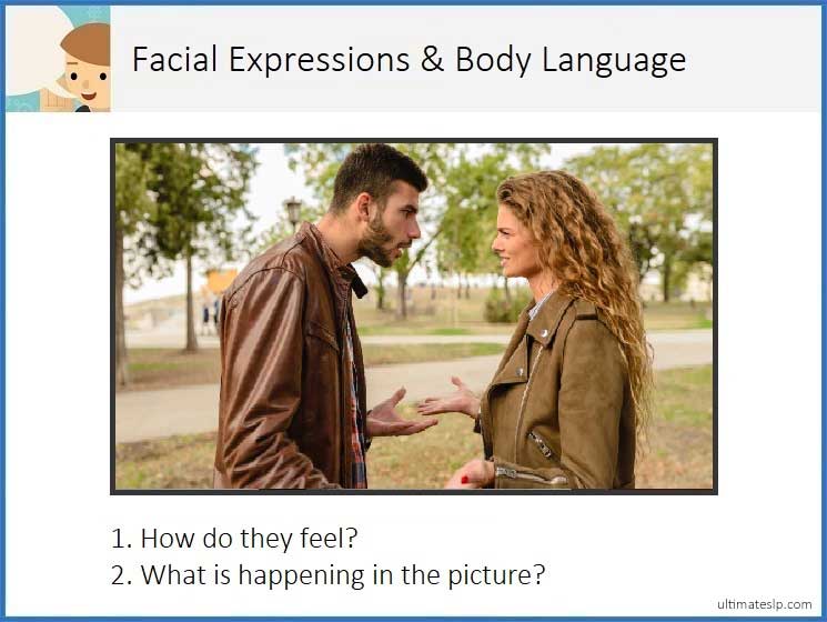 Interpreting Facial Expressions and Body Language Cards - Ultimate SLP