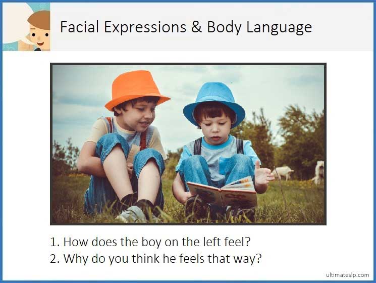 Interpreting Facial Expressions and Body Language Cards - Ultimate SLP
