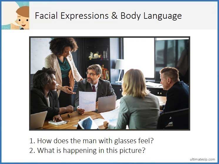 Interpreting Facial Expressions and Body Language Cards - Ultimate SLP